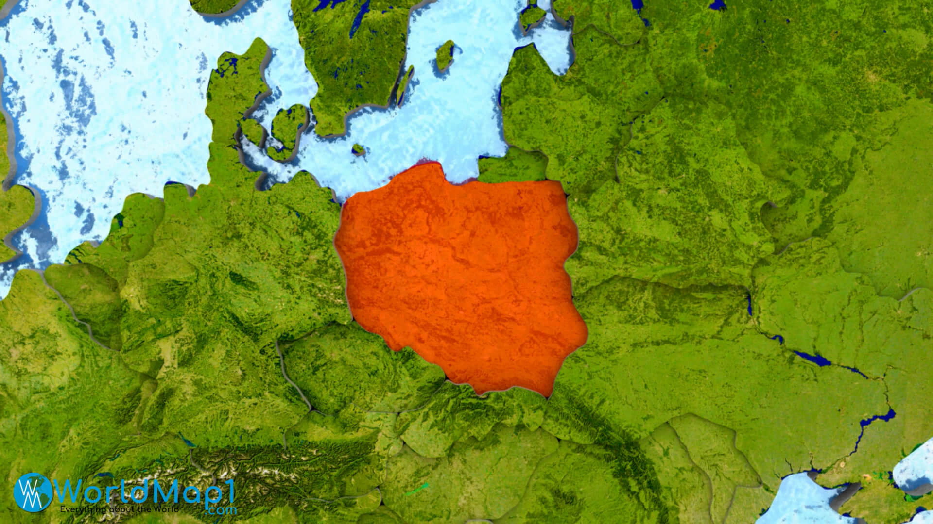 Carte détaillée de la Pologne