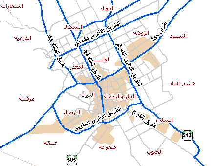 Riyadh Carte et Image Satellite