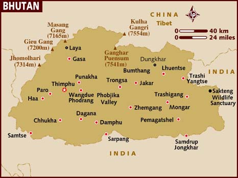 Thimphu Carte et Image Satellite