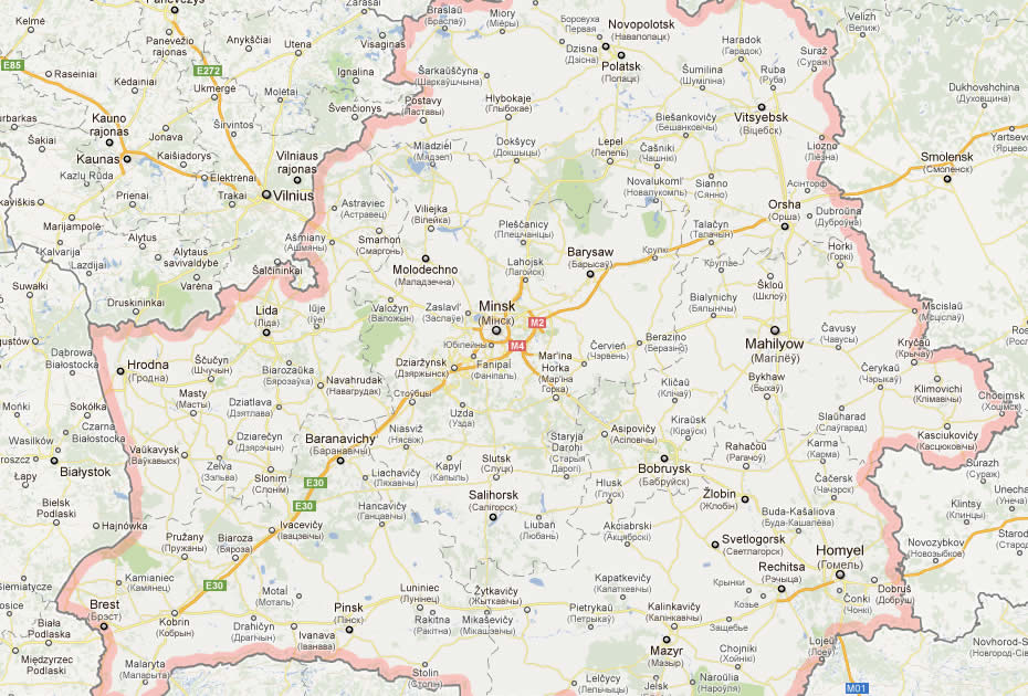 Bielorussie Carte et Image Satellite