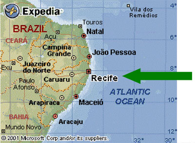 Recife Carte et Image Satellite