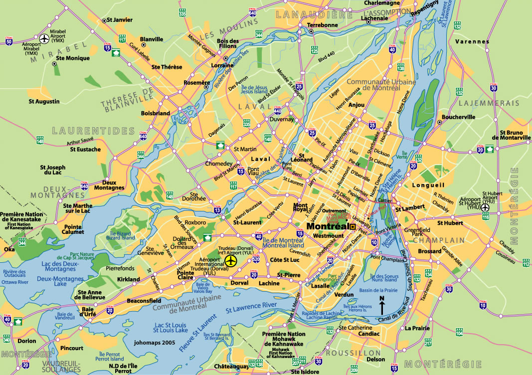 Montreal Carte et Image Satellite