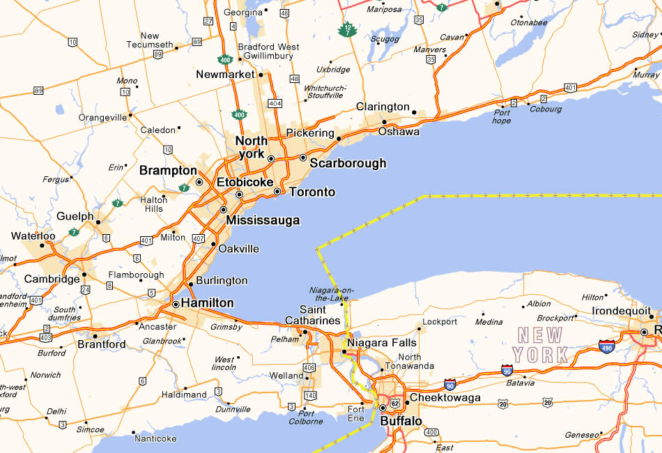 Toronto Plan et Image Satellite