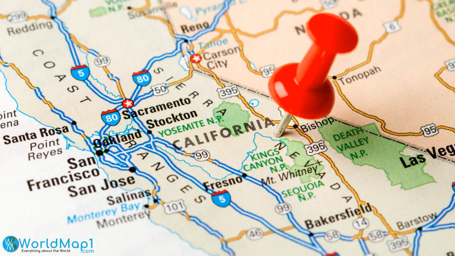 Carte Détaillée de la Californie