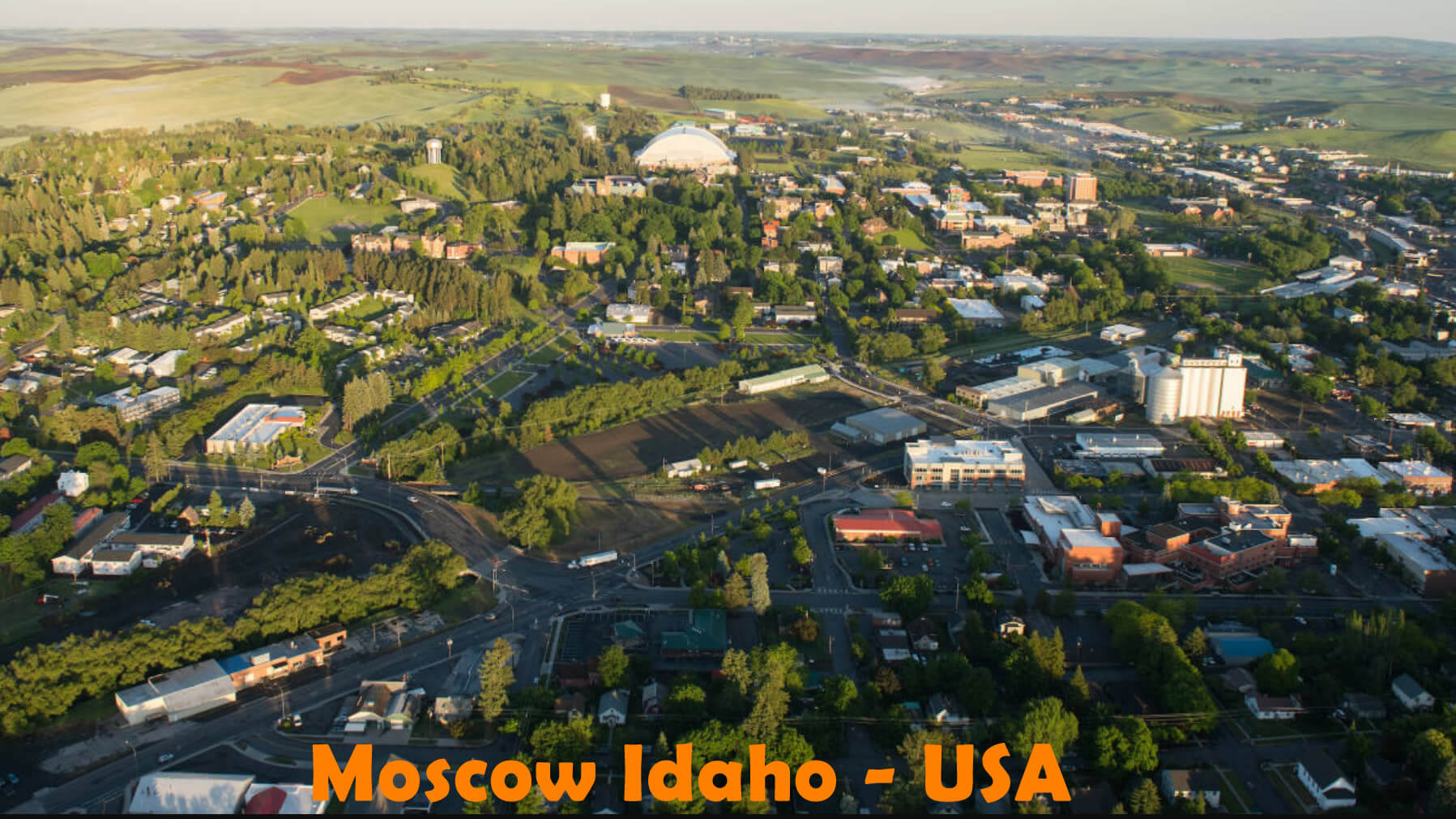 Moscow idaho Plan et Image Satellite