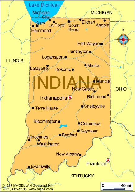 indianapolis Plan et Image Satellite