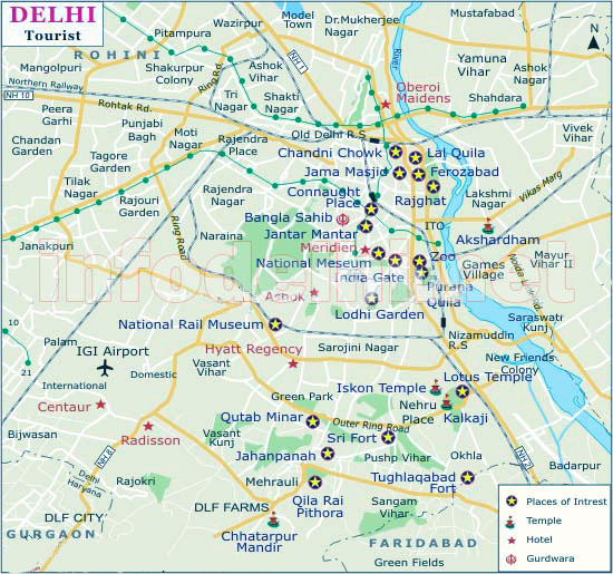 Delhi Carte et Image Satellite