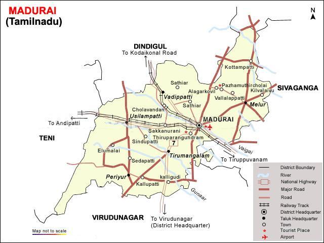 Madurai Plan et Image Satellite