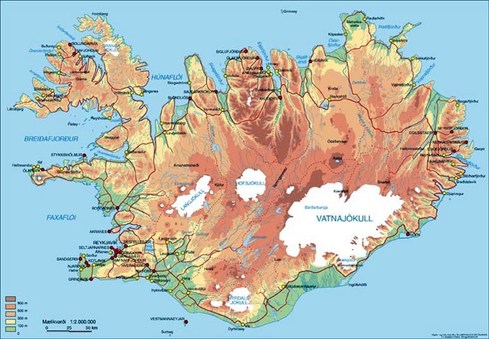 Islande Carte et Image Satellite