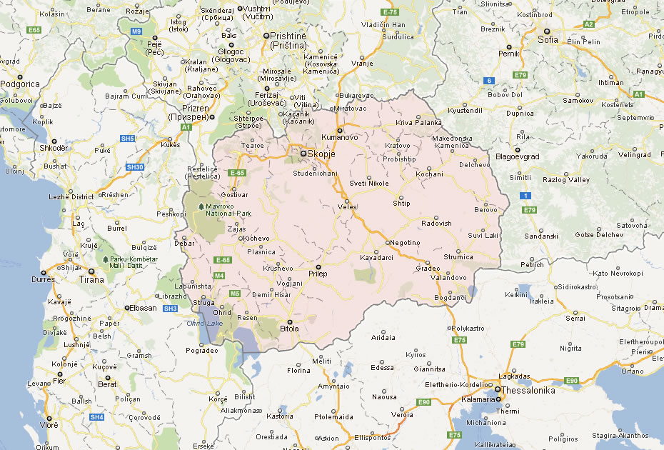 Macedoine Carte et Image Satellite