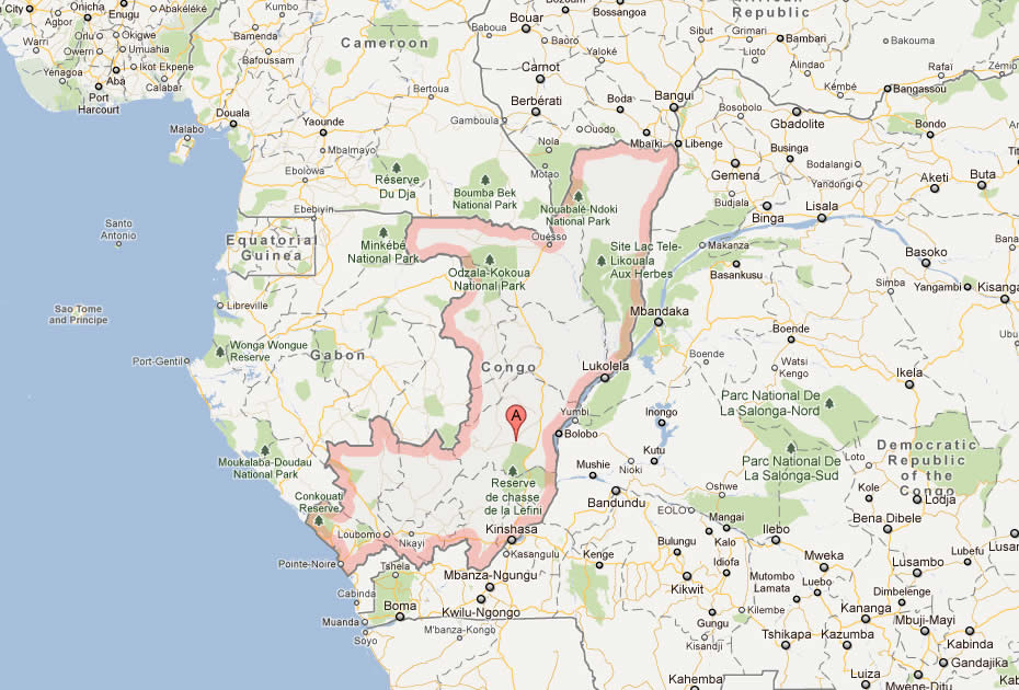 Republique du Congo Carte et Image Satellite