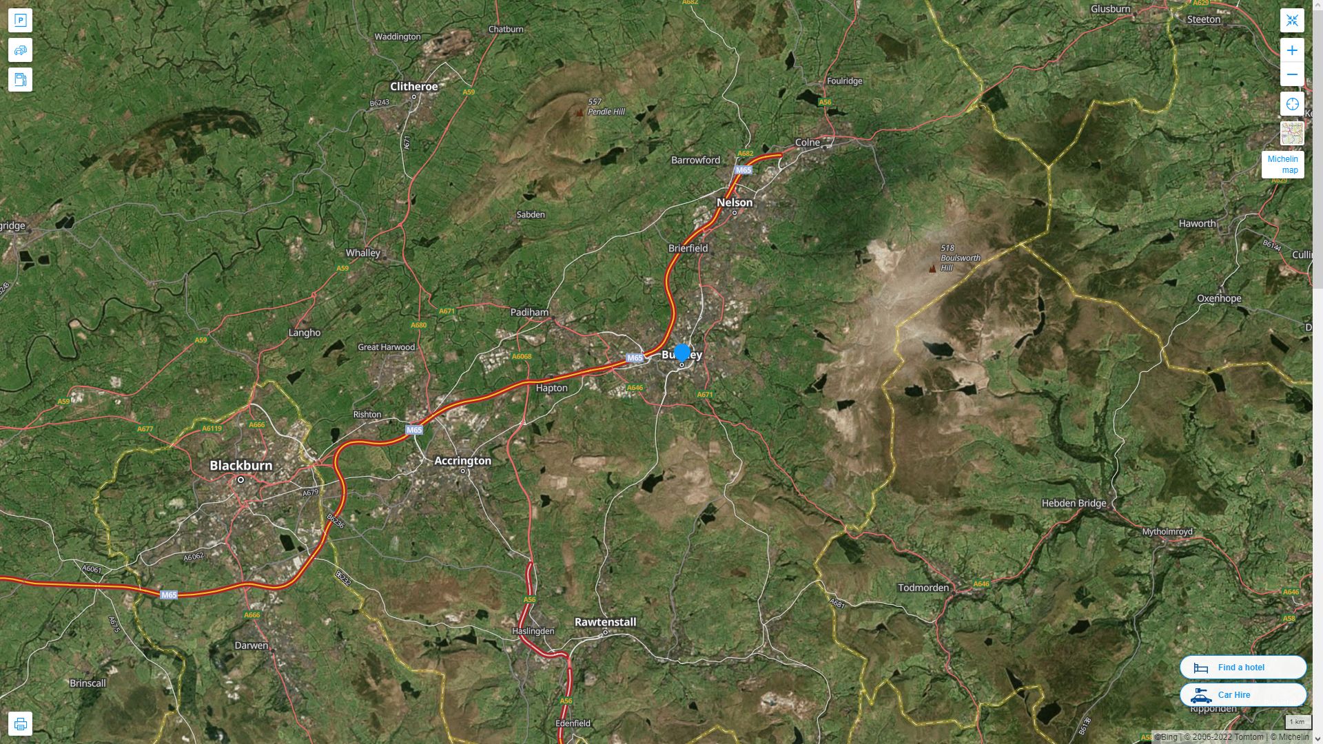 Burnley Plan et Image Satellite