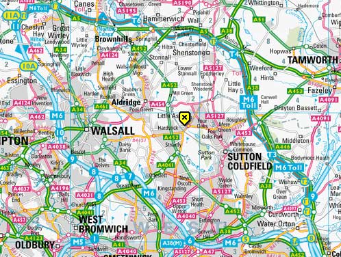 Sutton Coldfield Carte et Image Satellite
