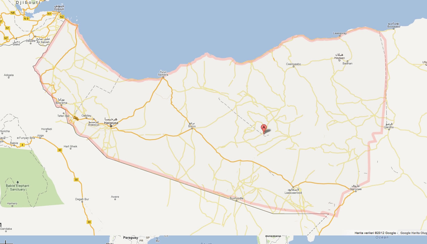 Somaliland Carte et Image Satellite