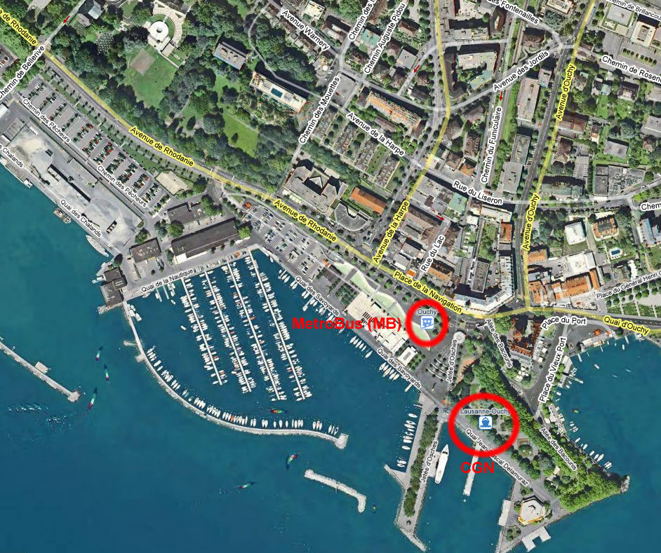 Lausanne Plan et Image Satellite